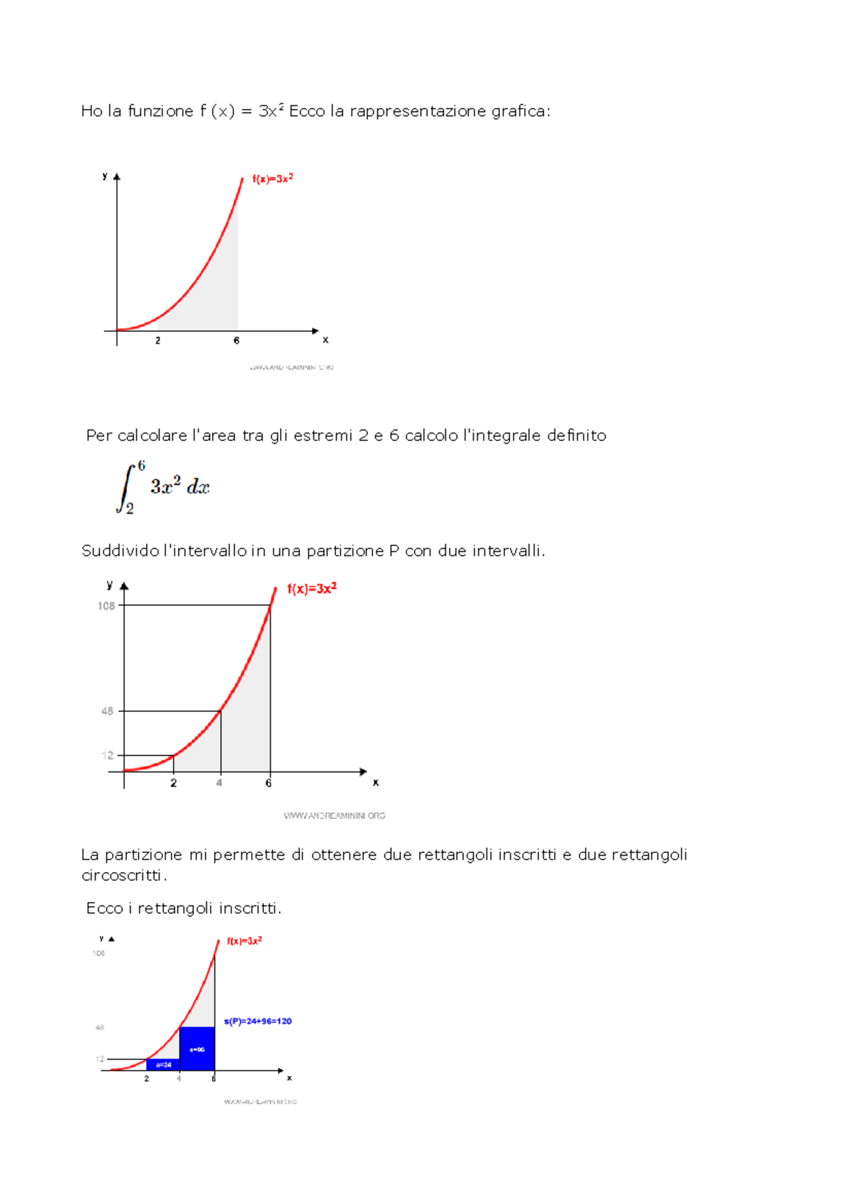 Matematica funzioni - Ho la funzione f (x) = 3x 2 Ecco la ...