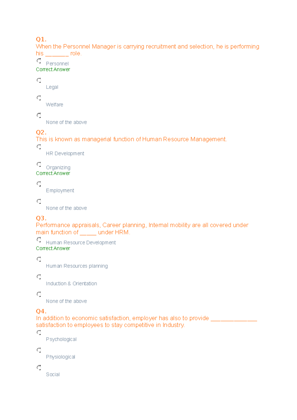 Sample/practice exam 15 February, questions and answers - Q1. When the ...