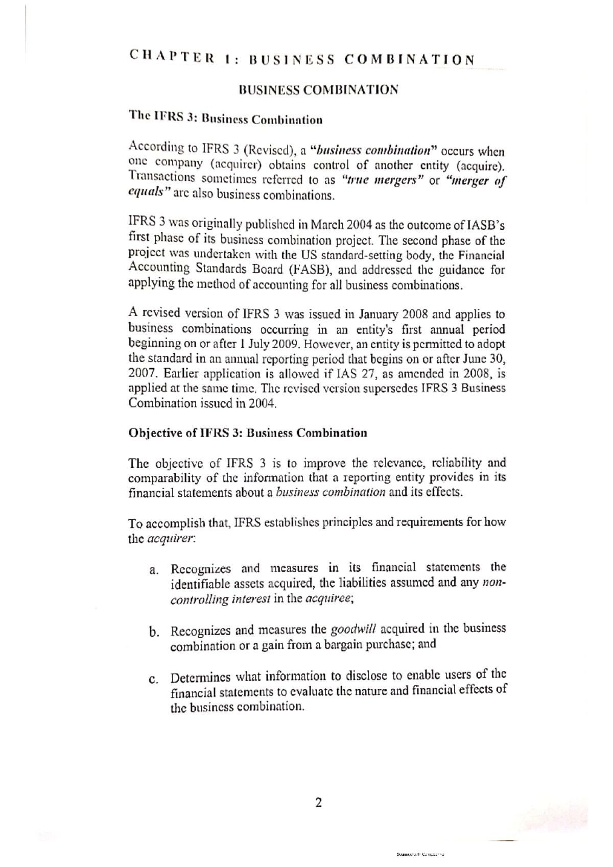 Chapter 1 - A quick lecture about business combination - BS Accountancy ...