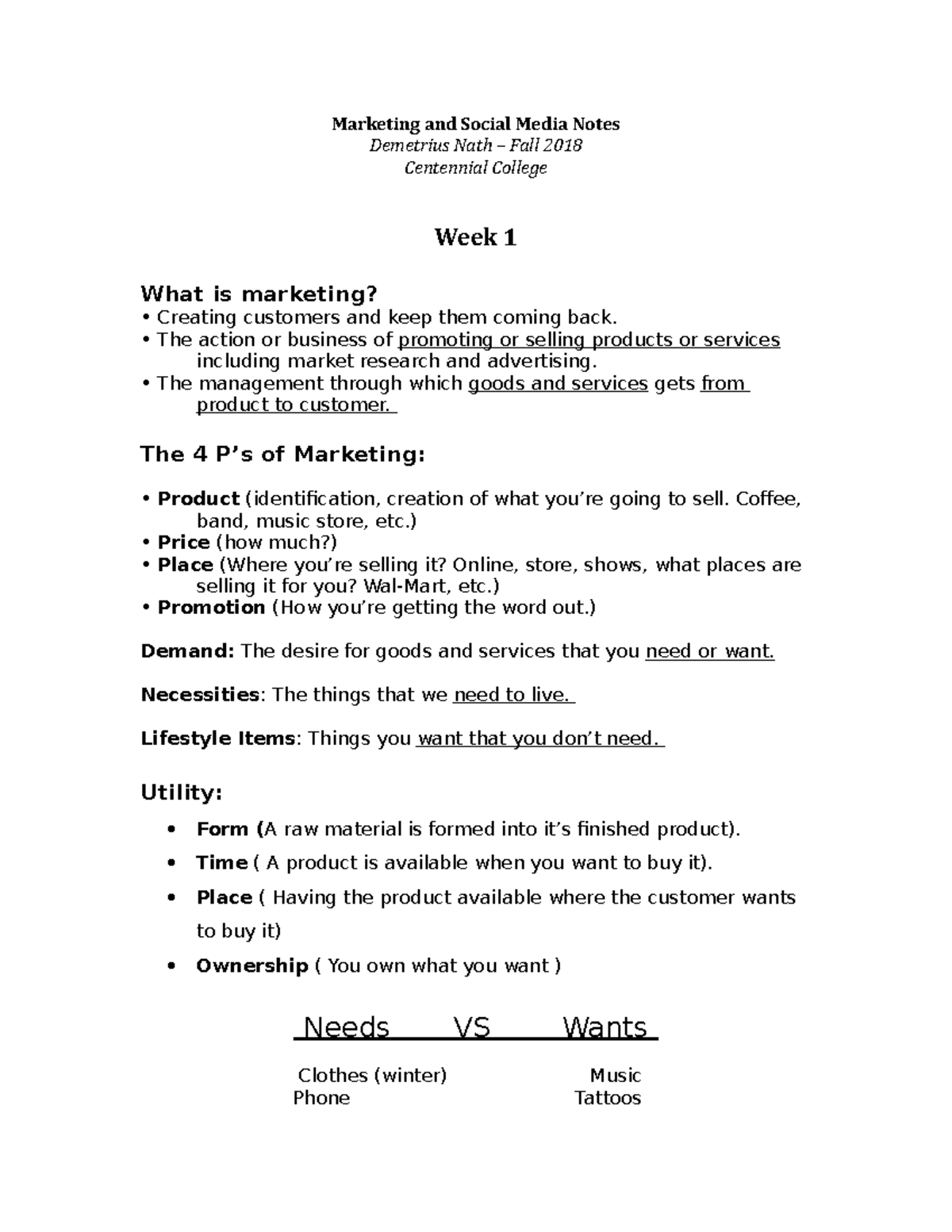 Marketing and Social Media Notes Yr3 - Marketing and Social Media Notes ...