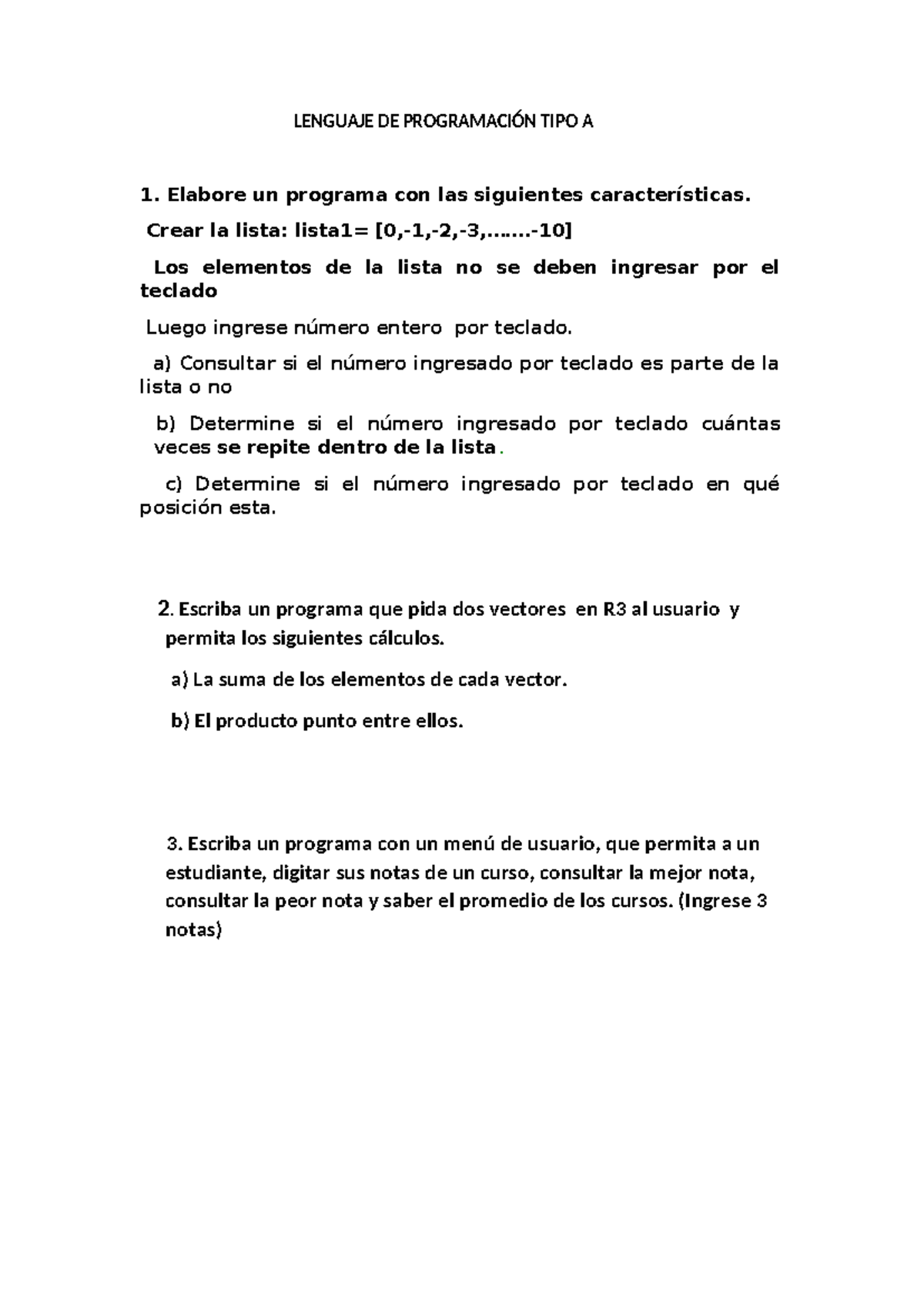 Lenguaje De Programación Tipo A Lenguaje De ProgramaciÓn Tipo A 1 
