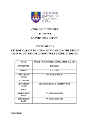 Organic chemistry - FACULTY OF APPLIED SCIENCE INDUSTRIAL HYGIENE AND ...