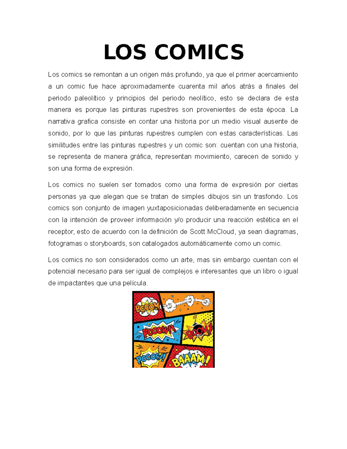 EL Origen DE LOS Comics - Resumen - LITERATURA - LOS COMICS Los comics ...