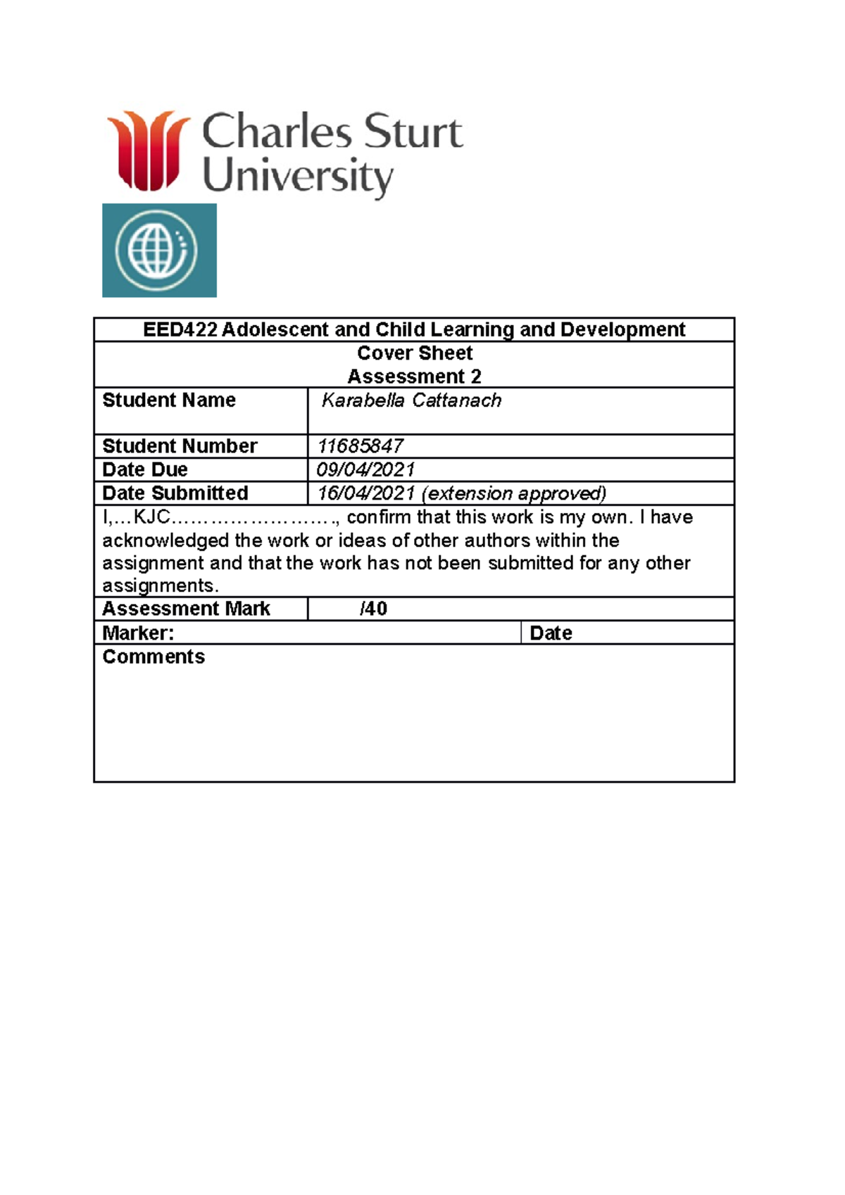 Assignment 2 - High quality essay written for EED422. Essay is based ...