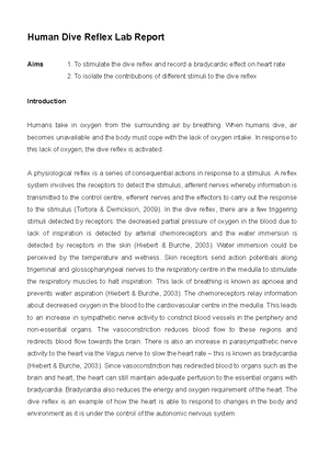 Human Dive Reflex Paper 1 - SIMULATED HUMAN DIVING AND HEART RATE ...