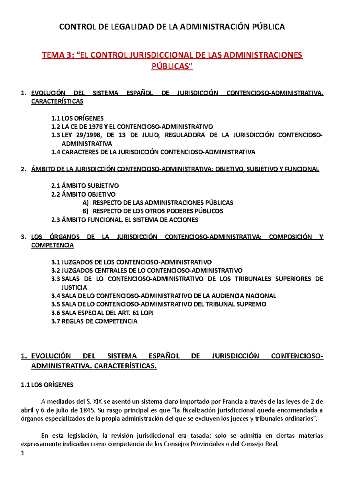Apuntes Control DE Legalidad DE LA Administración Pública - CONTROL DE ...
