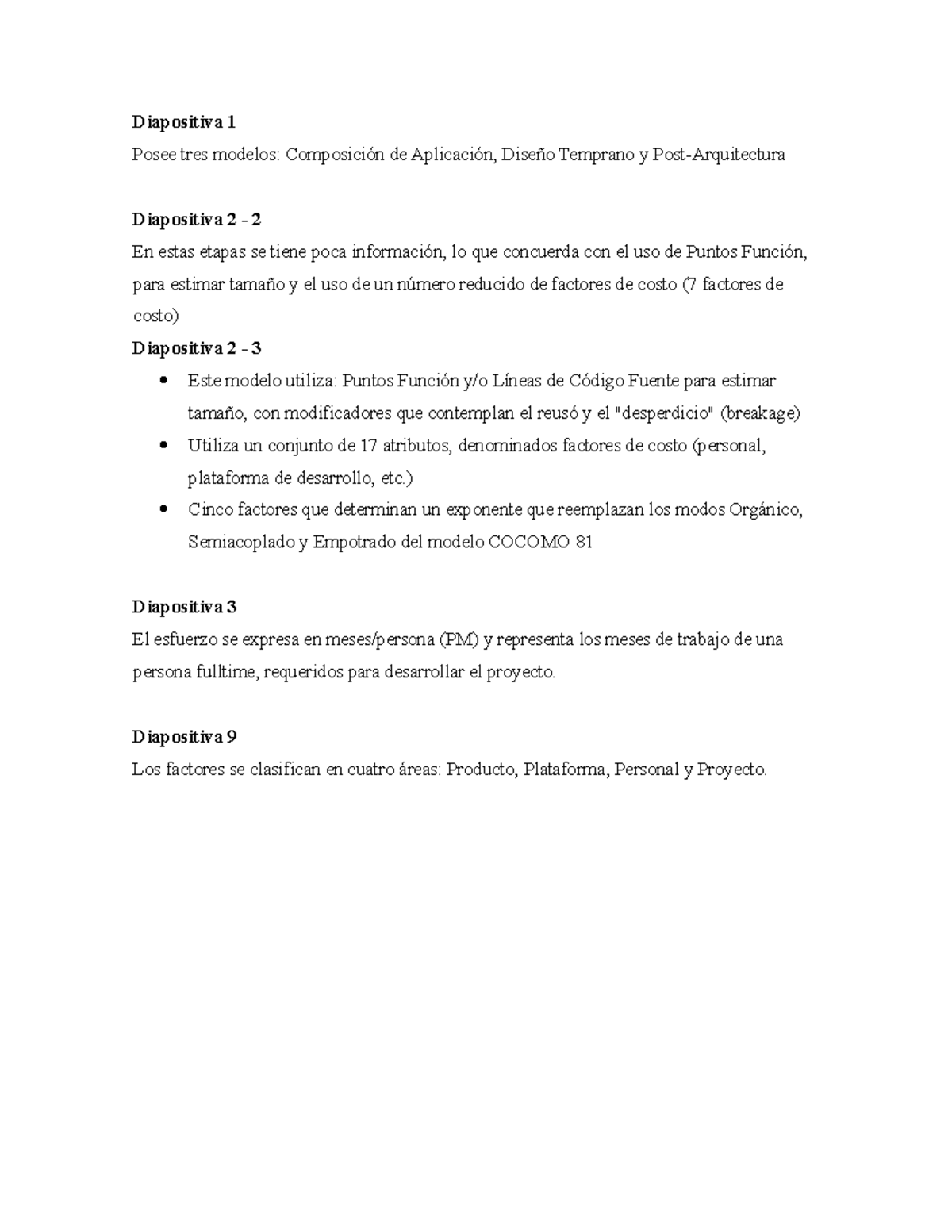 Libreto exposicion - cocomo ii - Diapositiva 1 Posee tres modelos ...