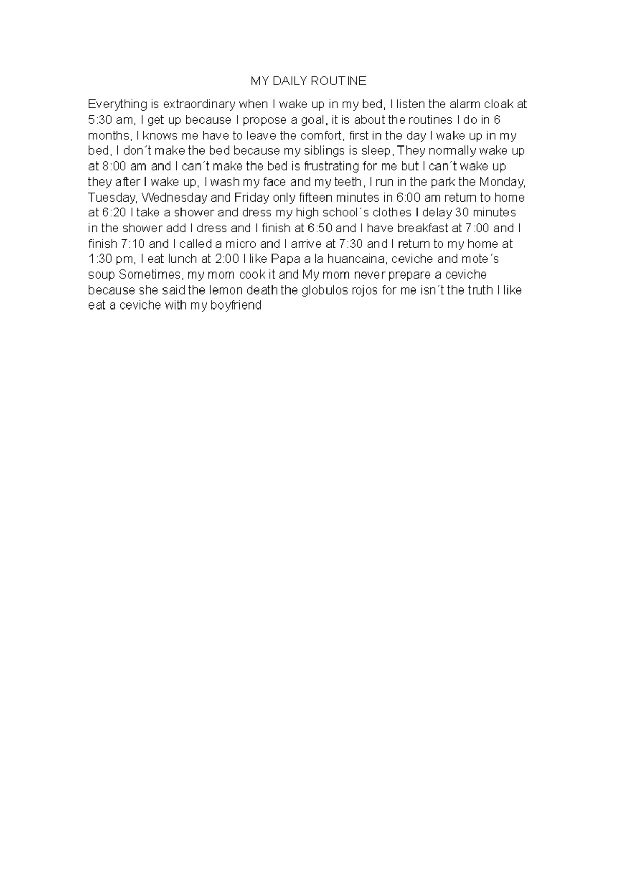 MY Daily Routine - MY DAILY ROUTINE Everything is extraordinary when I ...