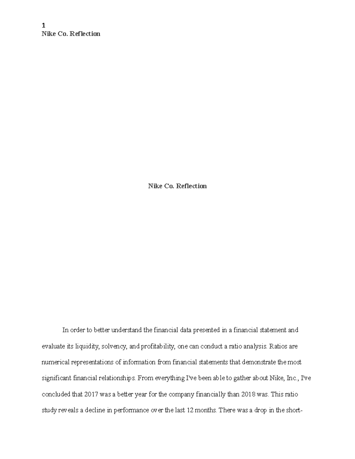 Nike Co. Reflection - 1 Nike Co. Reflection Nike Co. Reflection In ...