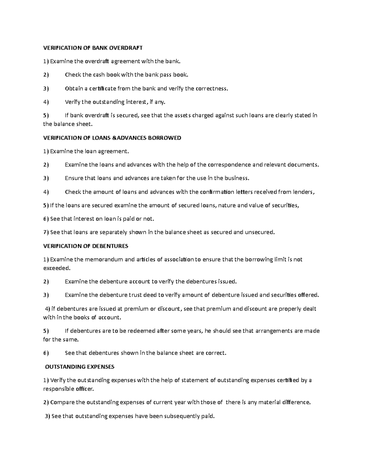 Bank overdraft - Finance - VERIFICATION OF BANK OVERDRAFT Examine the ...