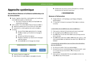 Approche systémique - cours - Approche systémique Introduction L ...