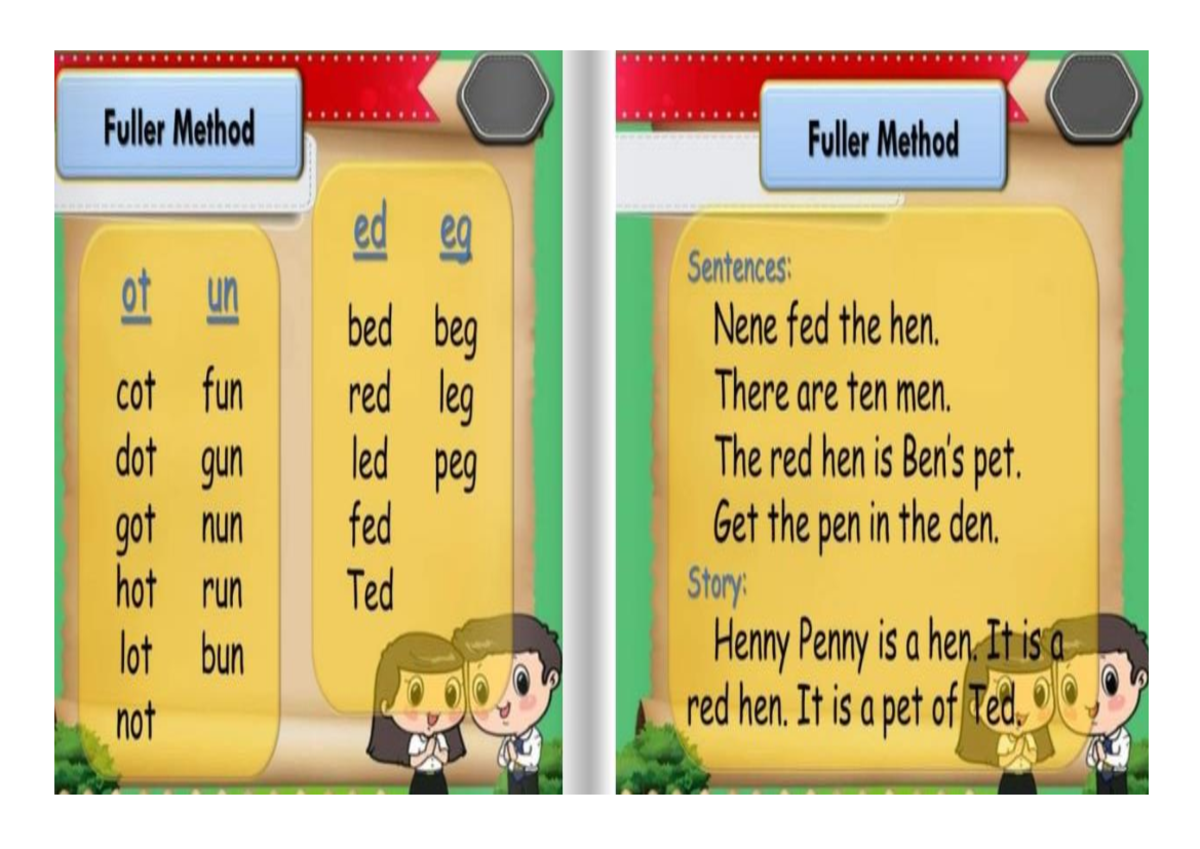 Fuller Approach - readi - Fuller Method Fuller Method eg Sentences: bed ...