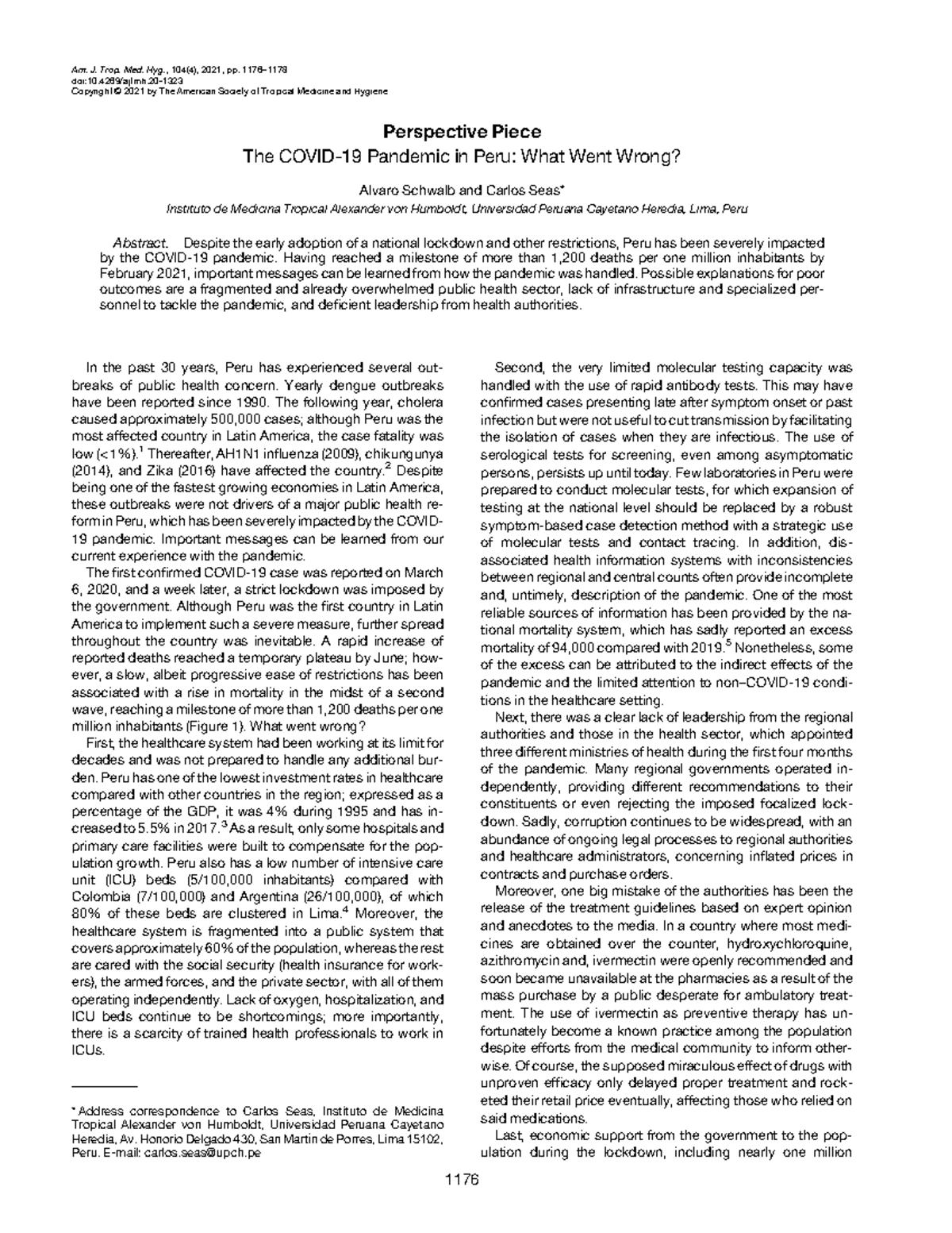 Tpmd-article-p1176 - desc - Am. J. Trop. Med. Hyg., 104(4), 2021, pp ...