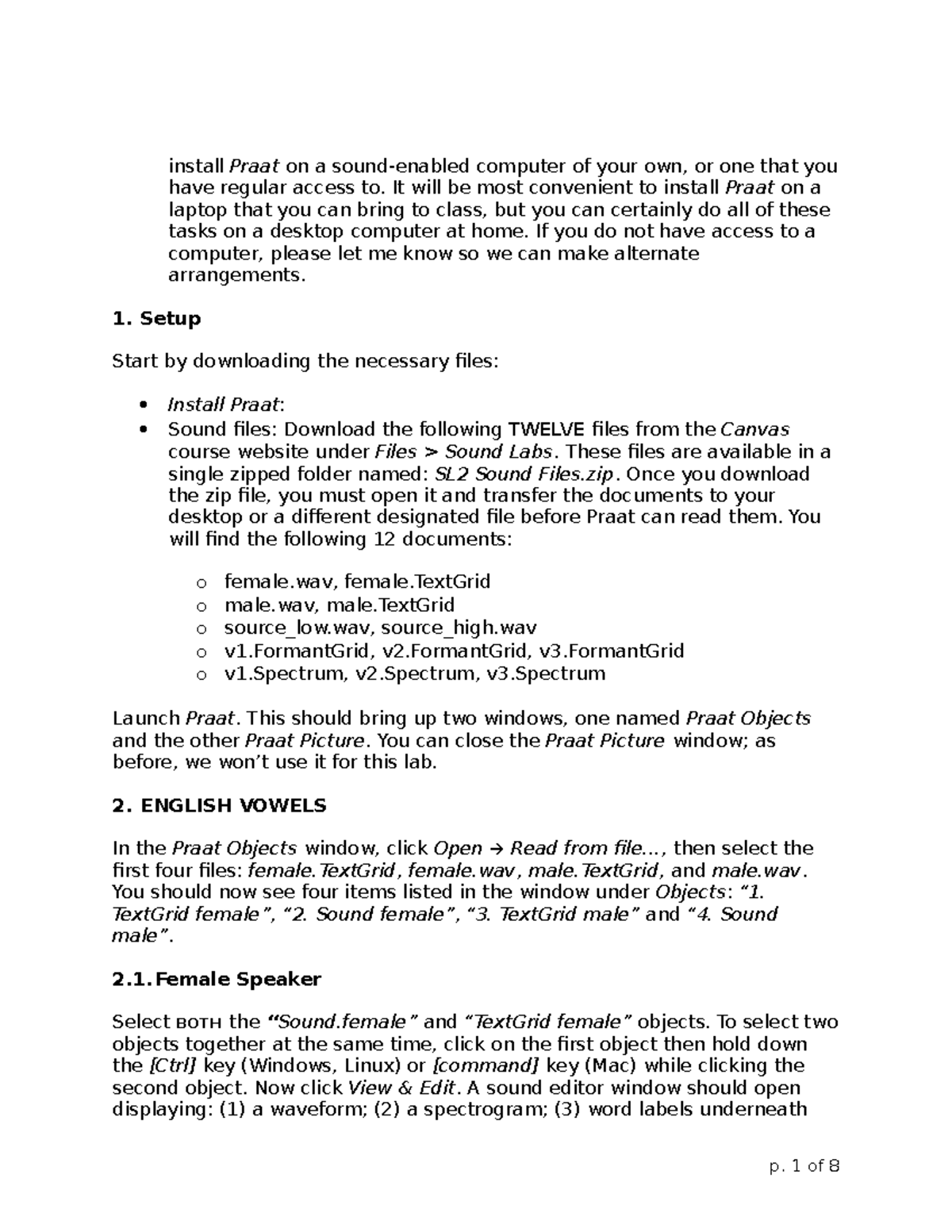 202011 02055421 soundlab 2 assignment - install Praat on a sound ...