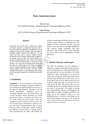 Android based Home automation system - ABUAD Journal of Engineering ...