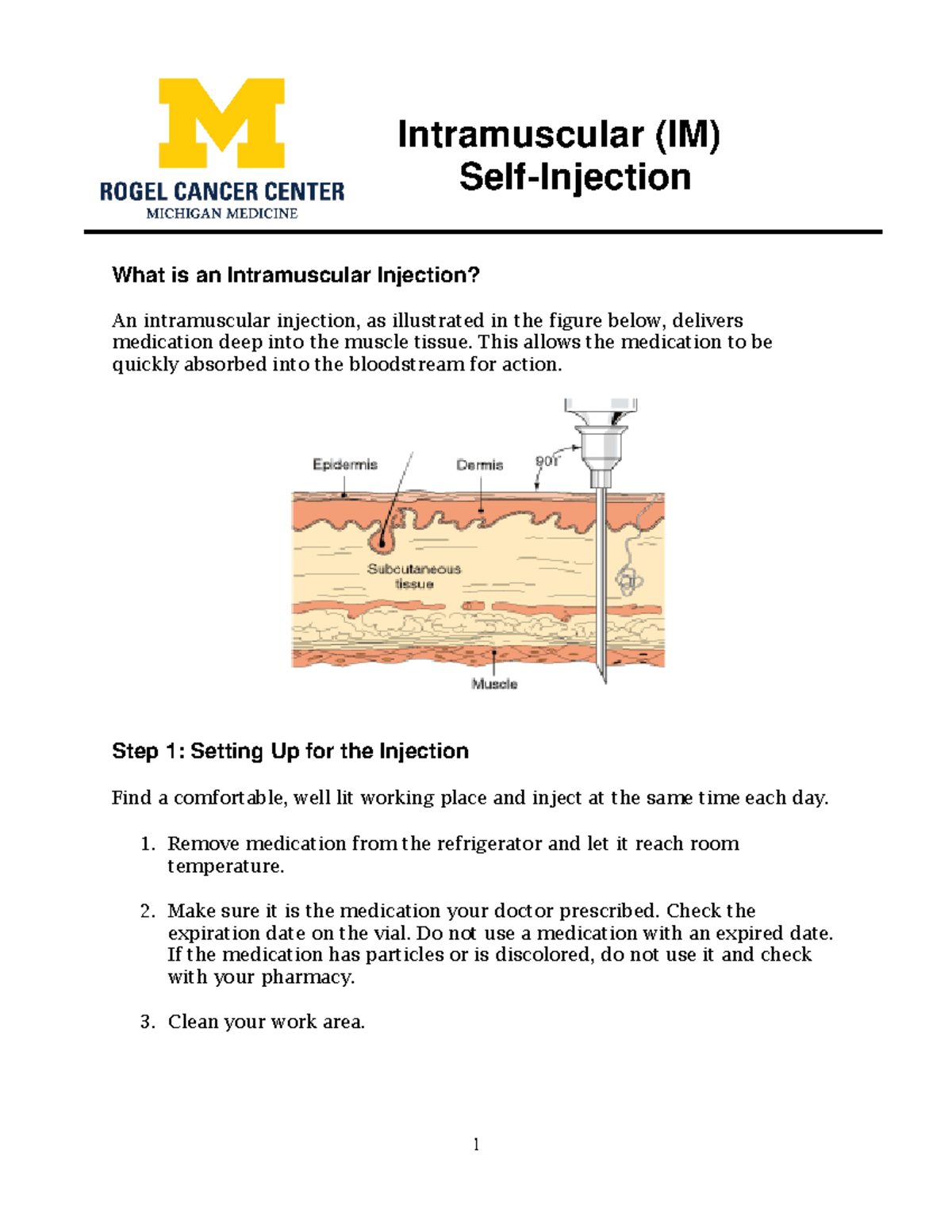 Im-self-injection practice material - Intramuscular (IM) Self-Injection ...