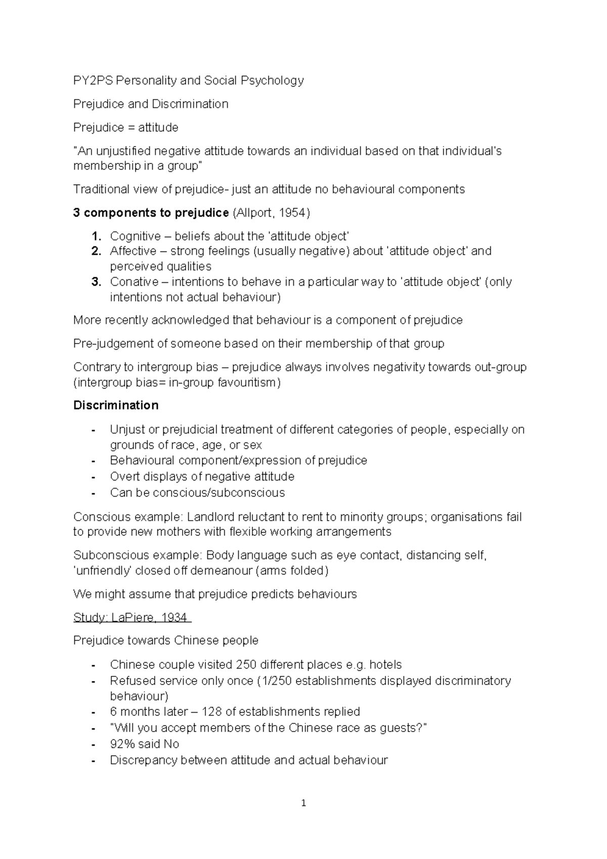 PY2PS 7 Prejudice and Discrimination - PY2PS Personality and Social ...