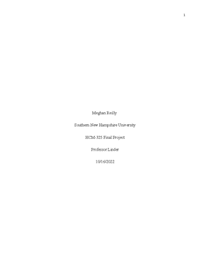 Ihp 340 4-2 short paper - 4-2 Short Paper: Confidence Intervals Meghan ...