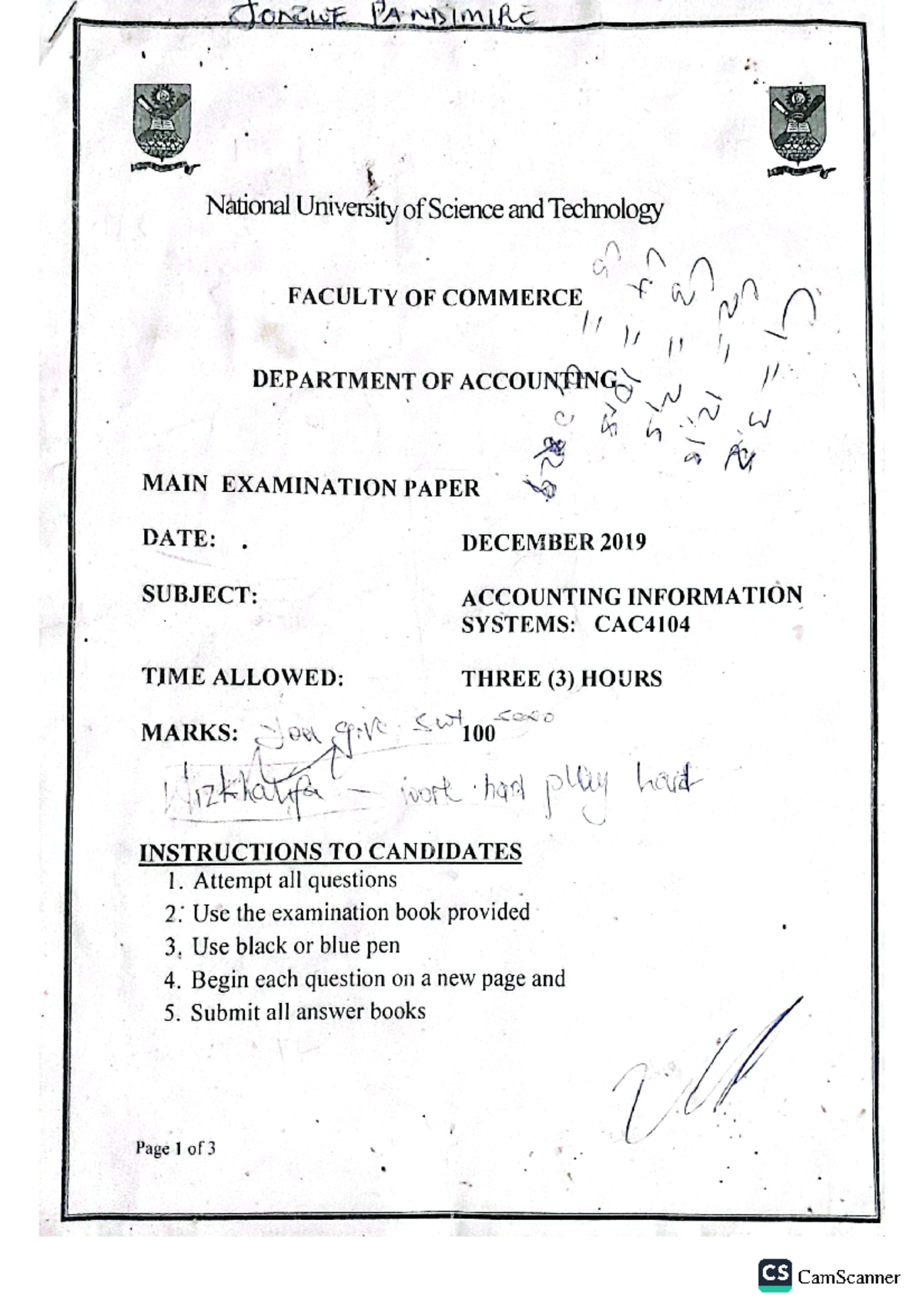 Ais December 2019 Summary Introduction To Information Technology