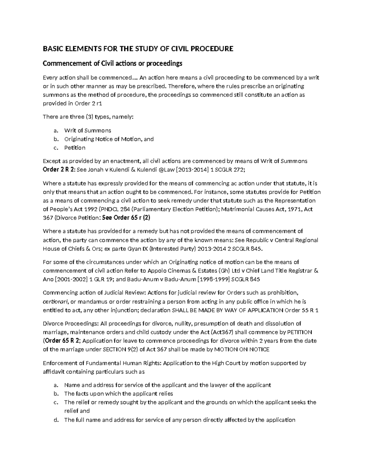 Basic Elements FOR THE Study OF Civil Procedure-1 Maxwell - BASIC ...