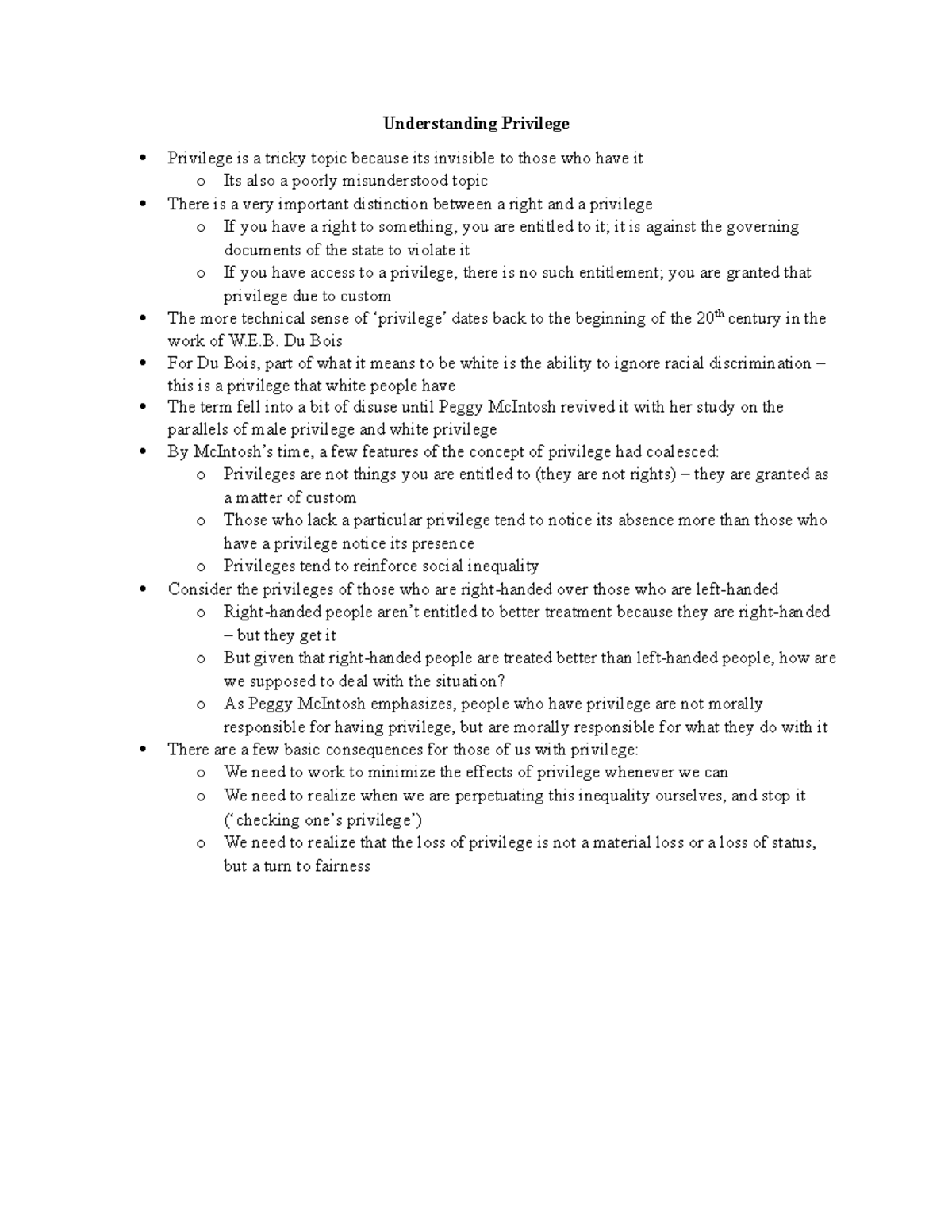 Lesson 15 - Understanding Privilege (Part One) - Understanding ...