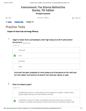 Practice Tests Chapter 18 Environment The Science Behind the Stories, 7 ...