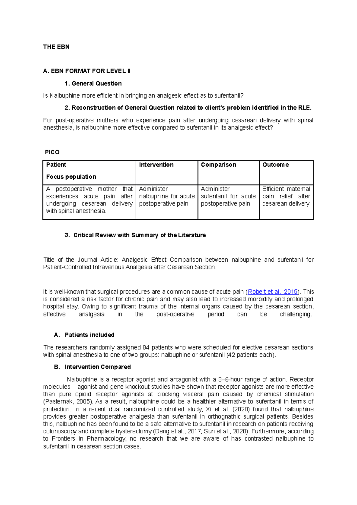 THE EBN - notes - THE EBN A. EBN FORMAT FOR LEVEL II 1. General ...
