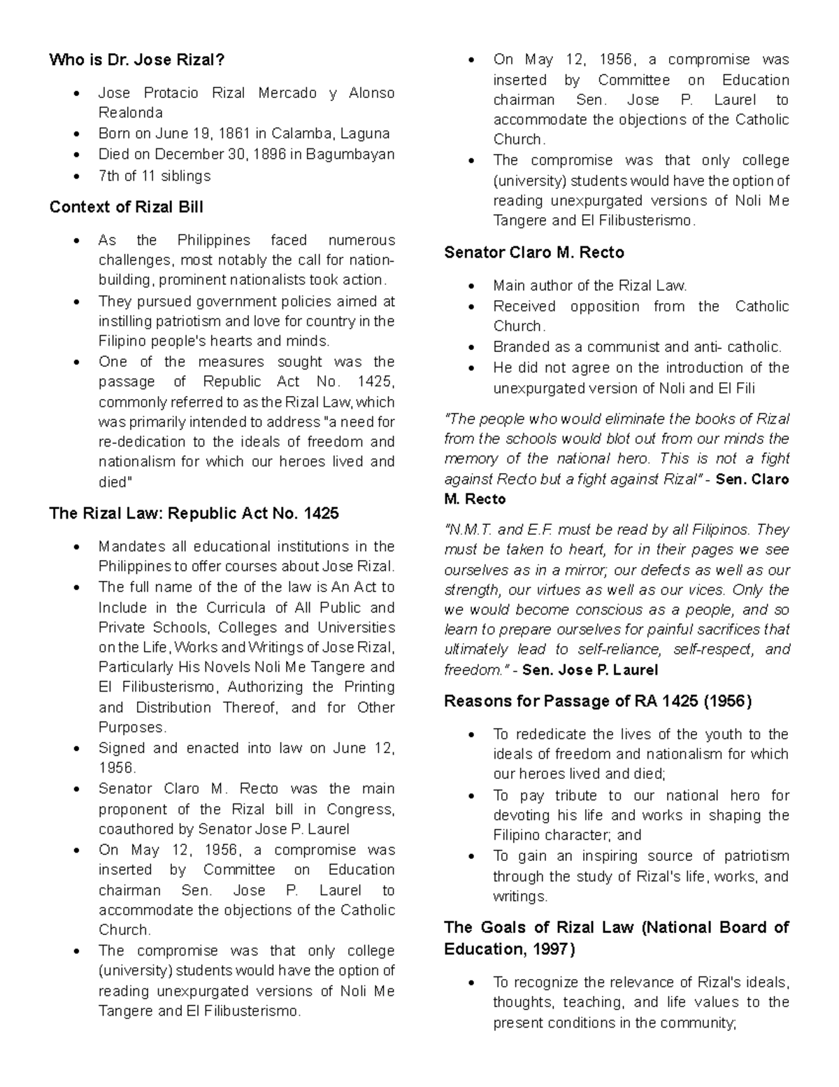 RZL1 Module 1 - Rizal - Who is Dr. Jose Rizal? Jose Protacio Rizal ...