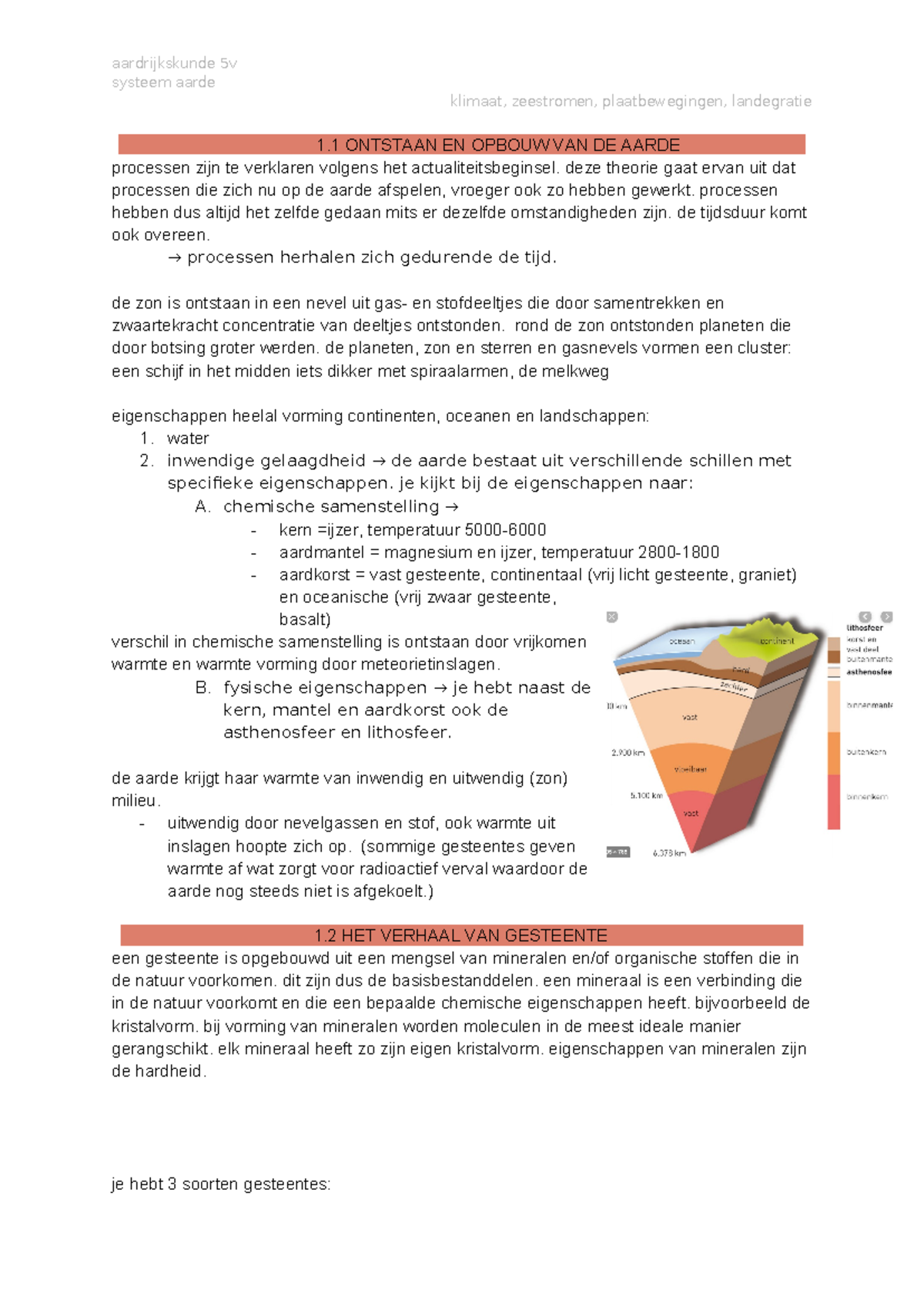 Aardrijkskunde systeem aarde-2 - systeem aarde klimaat, zeestromen ...