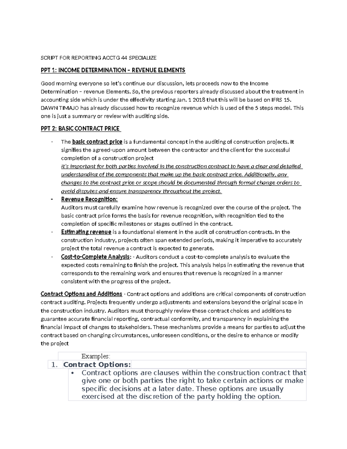 Script FOR Reporting Acctg 44 Specialize - SCRIPT FOR REPORTING ACCTG ...