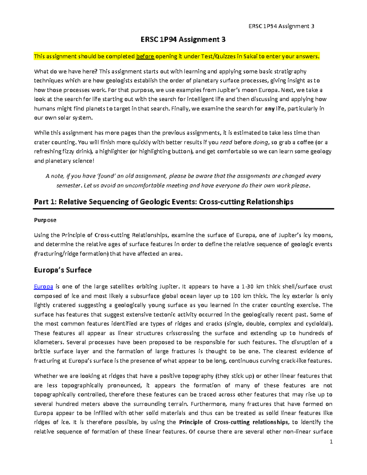 Assignment 3 Winter 2024 - ERSC 1P94 Assignment 3 This assignment ...
