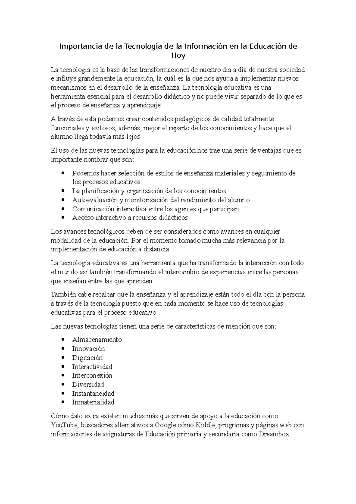 Importancia de la Tecnología de la Información en la Educación de Hoy ...