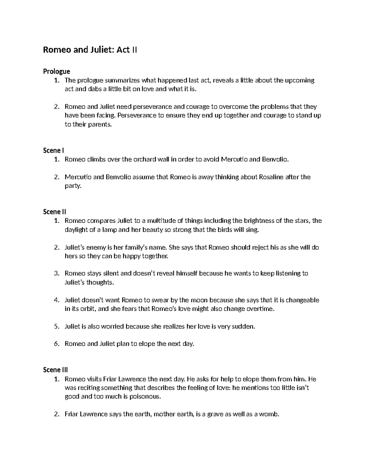 ENG Romeo and Juliet Act II - Romeo and Juliet: Act II Prologue 1. The ...