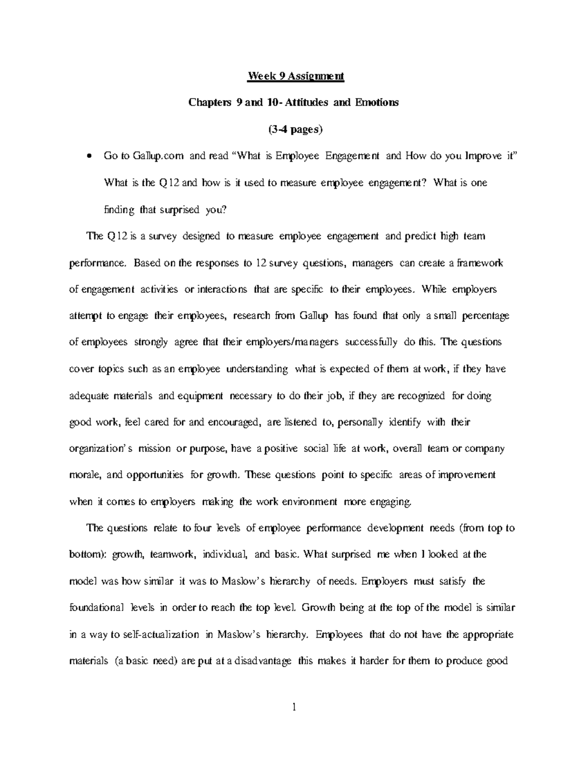 Week 9 Assignment Stressand Engagement - Week 9 Assignment Chapters 9 ...