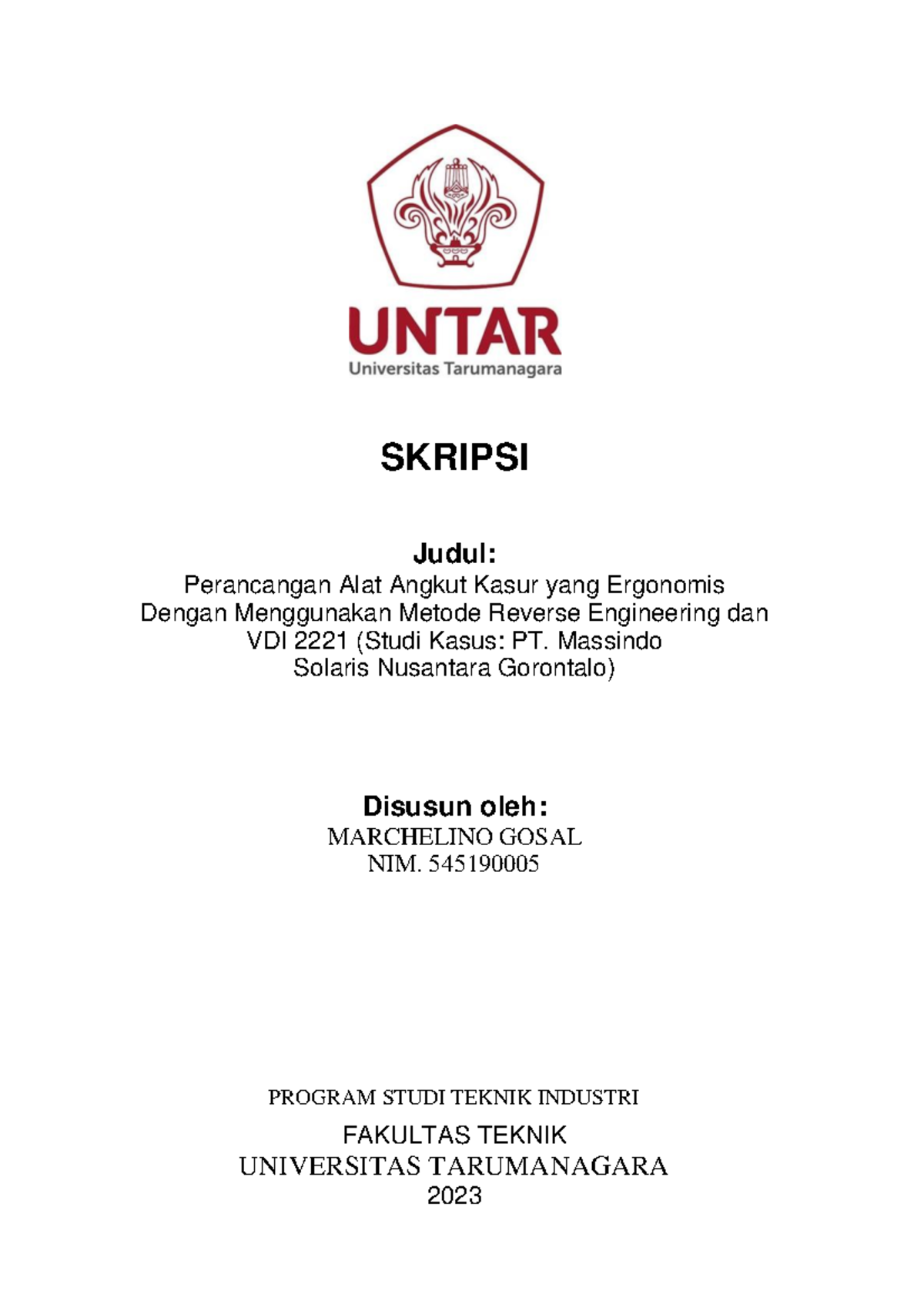 Skripsi Teknik Industri - SKRIPSI Judul: Perancangan Alat Angkut Kasur ...