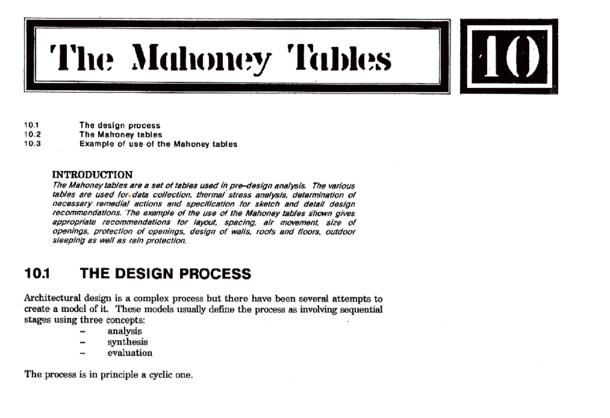 Introduction to Building Climatology - Chapter 10 - The Mahoney Tables ...