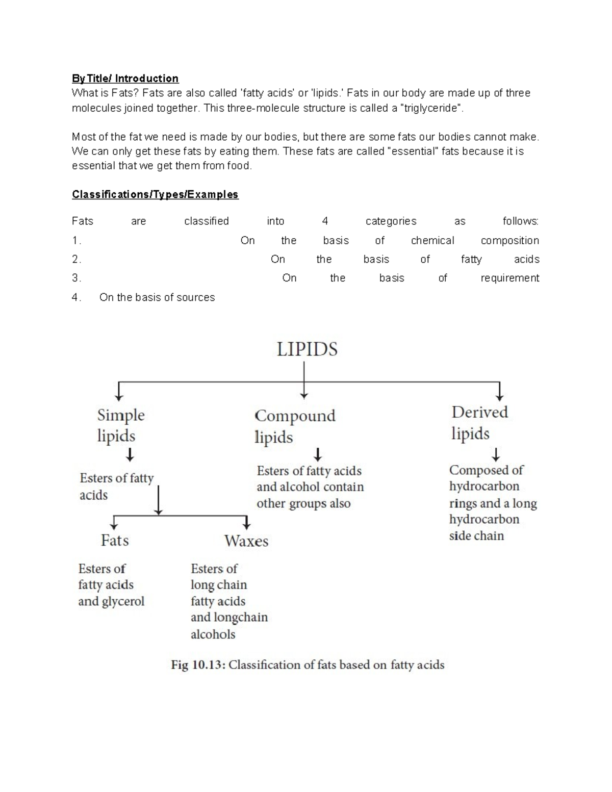 Biochem-FATS - ByTitle/ Introduction What is Fats? Fats are also called ...