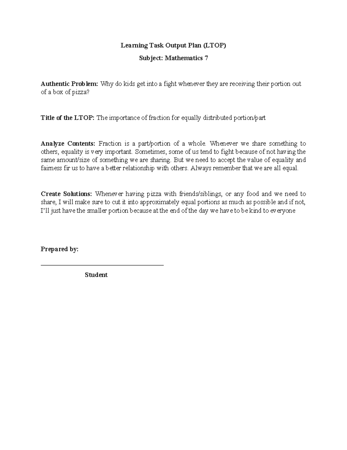 LTOP - ltop - Learning Task Output Plan (LTOP) Subject: Mathematics 7 ...
