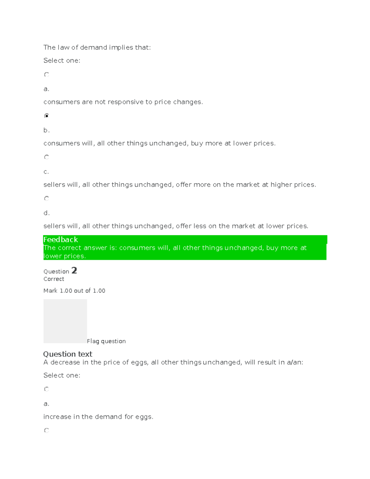 ECON 1508 Quiz 3 - ECON 1508 Quiz 3 - The law of demand implies that ...
