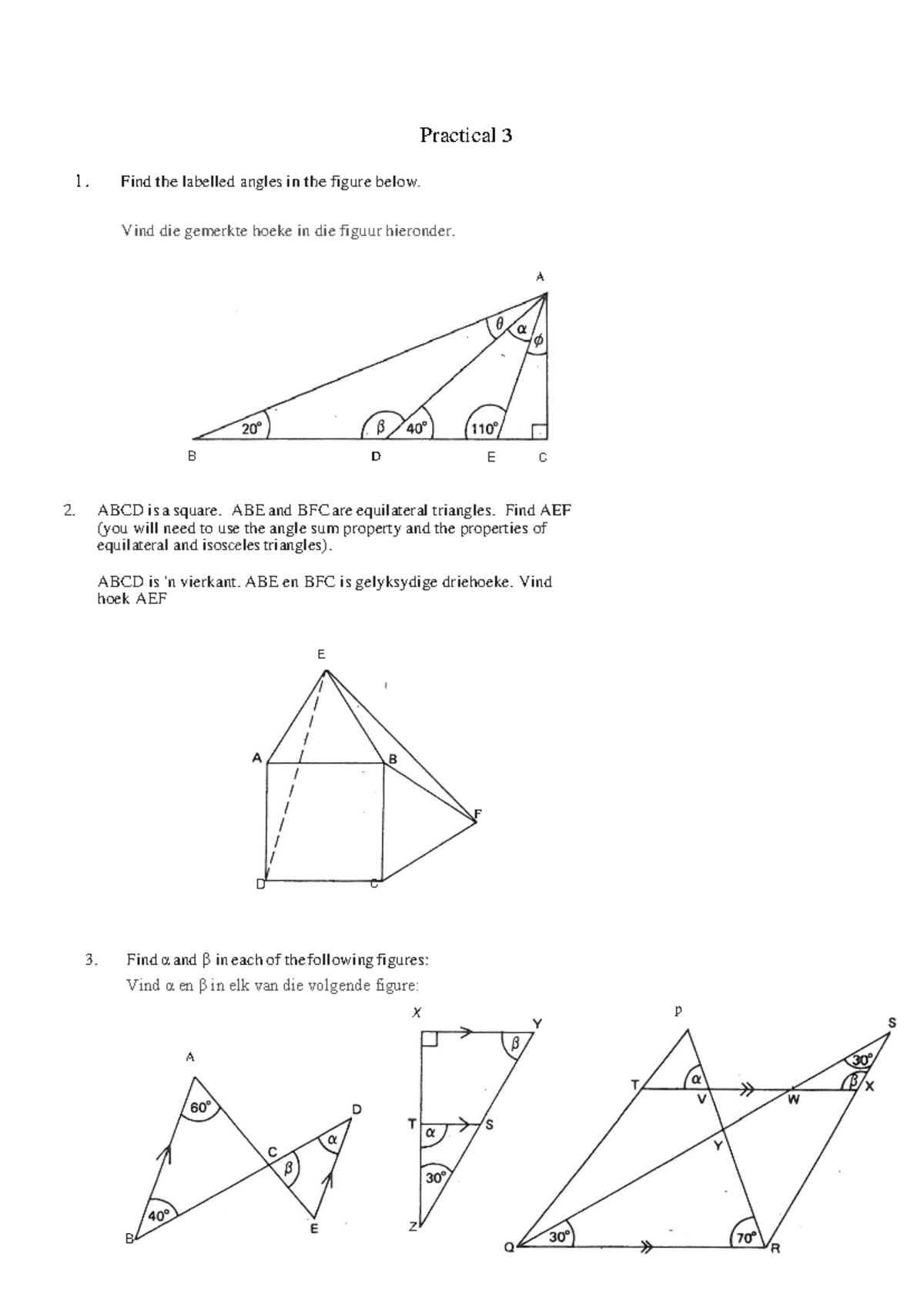 Practical 3 2022 - triangle geometry - F z Practical 3 1. Find the ...