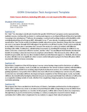 D186 Task 1 (STUD) - Revised & Passed - Creating A Supportive Learning ...