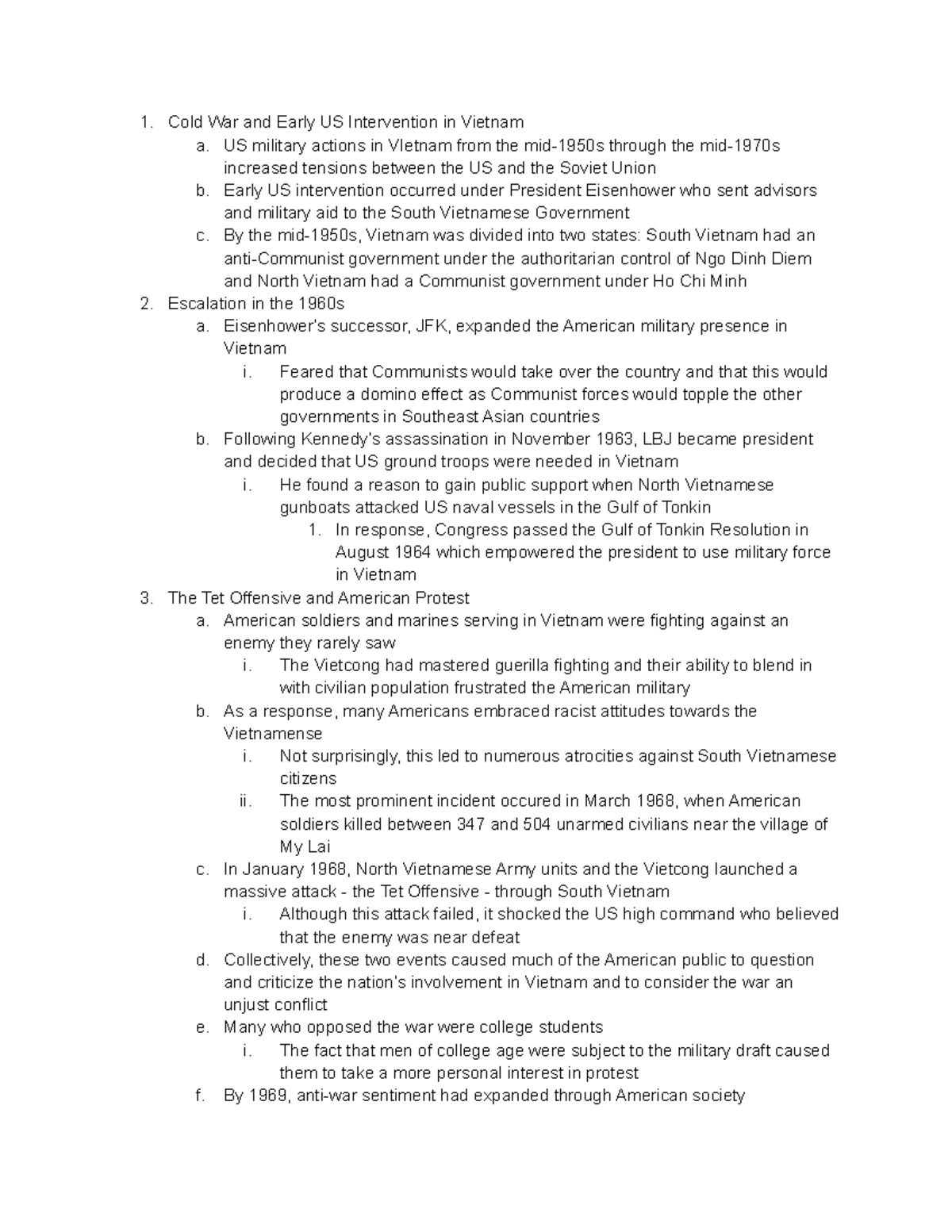 Later Decades of the Cold War - Cold War and Early US Intervention in ...