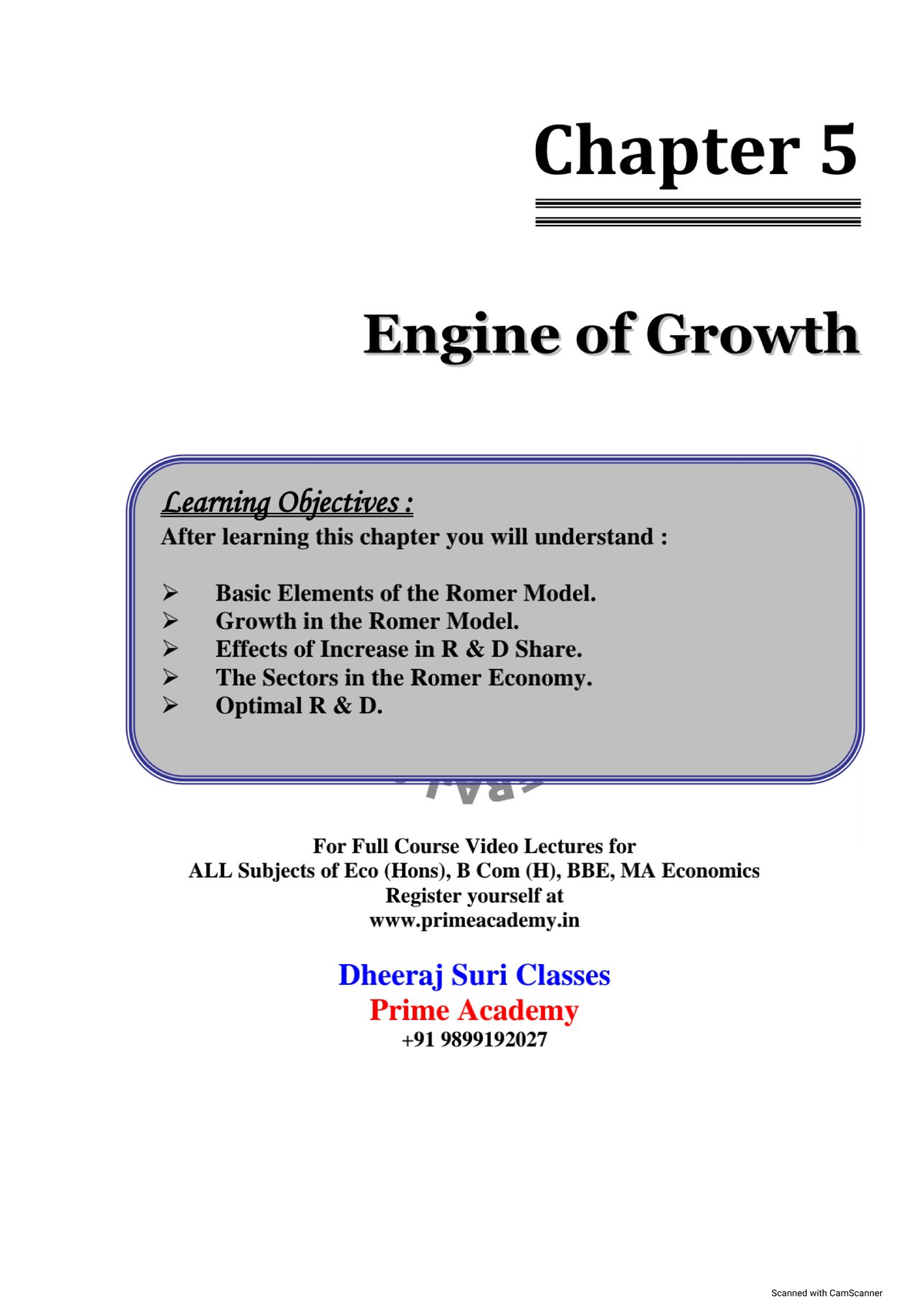 Chapter 5 Engine of Growth - B.A. Economics (Hons.) - Studocu