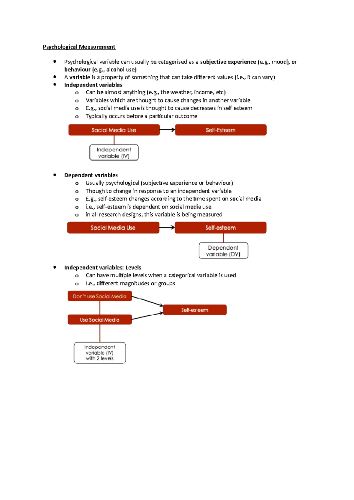 PSY2102 Lecture 1 notes - Psychological Measurement Psychological ...