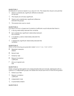 Assignment 11 - Apply your knowledge - Q U E S T I O N 1 The study ...