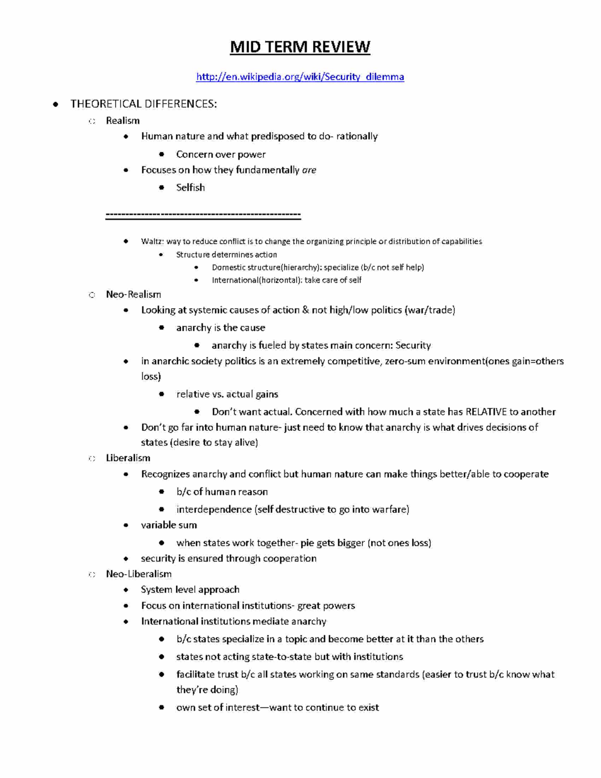 Mid term review - PSC 3304 - Studocu