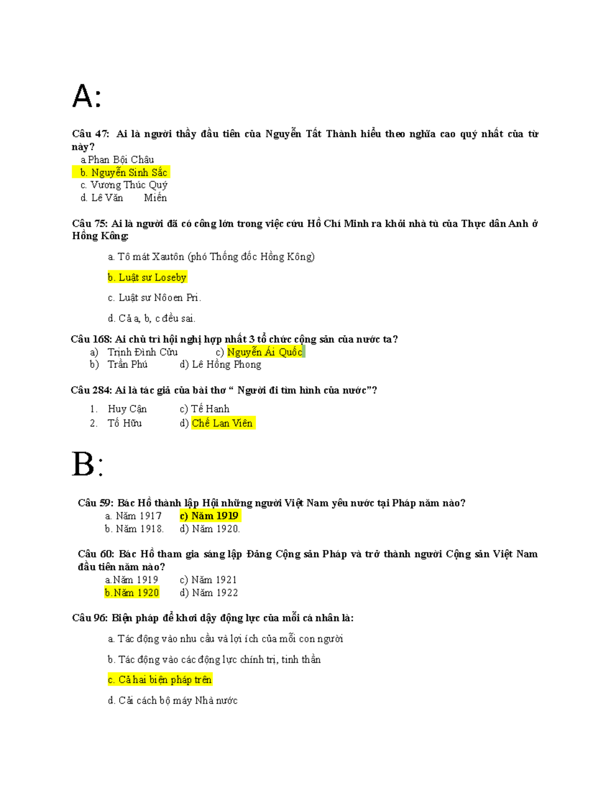 ABCD - gsgsg - A: Câu 47: Ai là người thầy đầu tiên của Nguyễn Tất ...