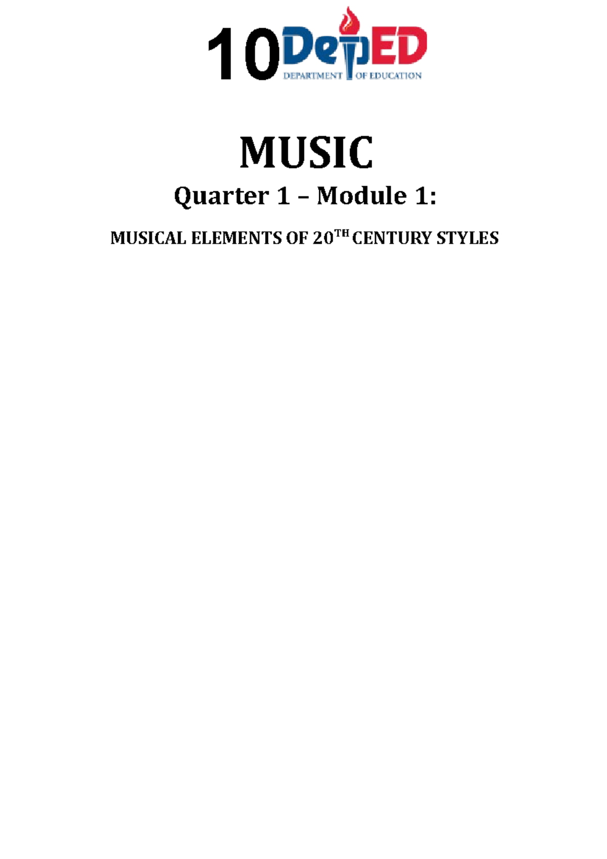 Music 10 - Quarter 1 - module 1 final - Copy - 10 MUSIC Quarter 1 ...