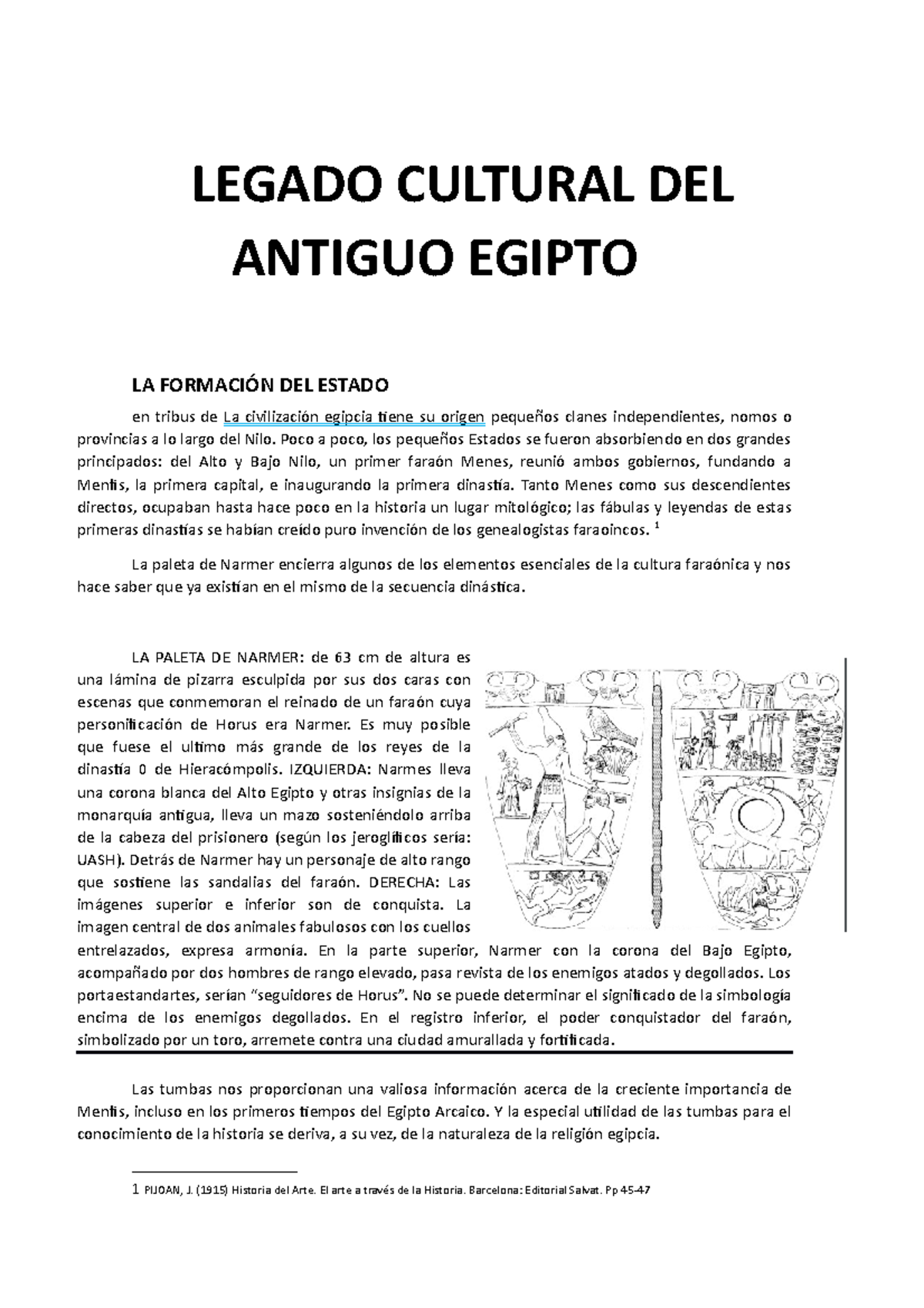 Legado Cultural Egipto Bibliografía - LEGADO CULTURAL DEL ANTIGUO EGIPTO LA FORMACIÓN DEL ESTADO ...