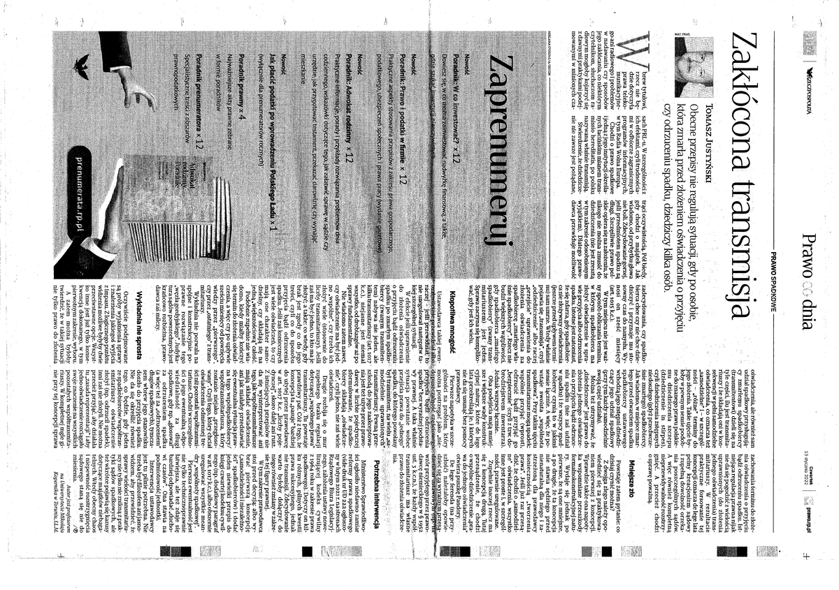 ZAKŁ Ócona Transmisja - Prawo rodzinne i spadkowe - Studocu